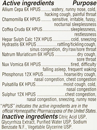Hyland's Naturals Cold Medicine for Kids Ages 2+, Nighttime Cough Syrup, Decongestant, Allergy & Common Cold Symptom Relief, 4 Fl Oz