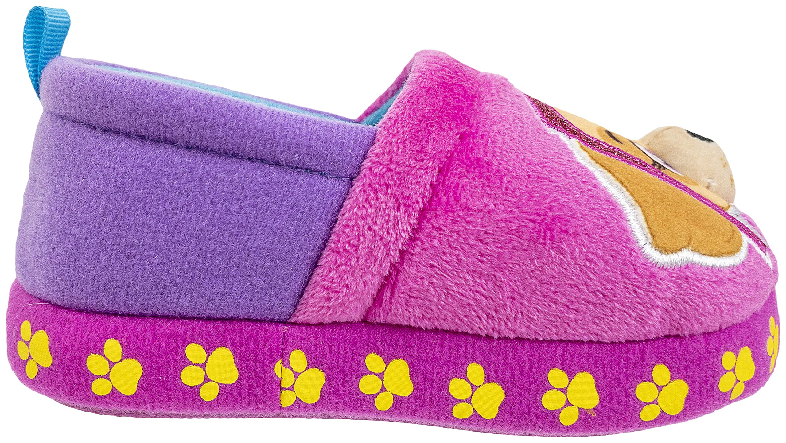 Paw Patrol Girl's Skye and Everest A-Line Plush Slipper, Toddler Size 5/6 to 11/12 (Pink Purple, Numeric_7)