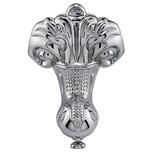 Signature Hardware 946174-63-T Rosalind 63" Acrylic Soaking Clawfoot Tub with Pre-Drilled Overflow Hole, Imperial Feet and Tap Deck