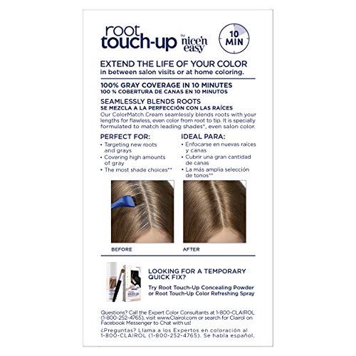 Clairol Root Touch-Up by Nice'n Easy Permanent Hair Dye, 6A Light Ash Brown Hair Color, Pack of 2
