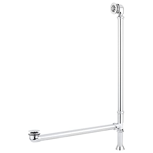 Signature Hardware 946174-63-T Rosalind 63" Acrylic Soaking Clawfoot Tub with Pre-Drilled Overflow Hole, Imperial Feet and Tap Deck