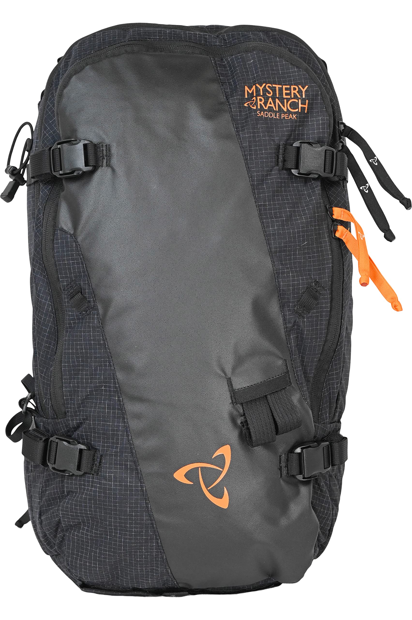 Mystery Ranch Saddle Peak Pack - Water Resistant Skiing Pack, Black, Large/X-Large