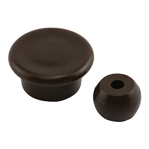 Prime-Line MP75757 7/8 inch Chocolate Brown Plastic Swivel Floor Protector Sliders for Chair Feet/Furniture Legs (Set of 8)