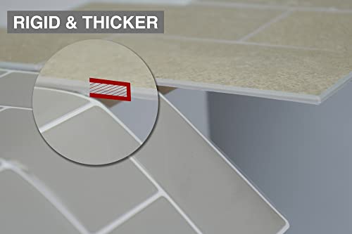 COLAMO 5-Sheet Beige Faux Granite Stone Flamed Surface Peel and Stick Rigid Large Subway Wall Tiles, Stick On Kitchen Backsplash Brick Tiles for Wall,Self Stick Tile For RV,Bathroom, Accent Wall Panel