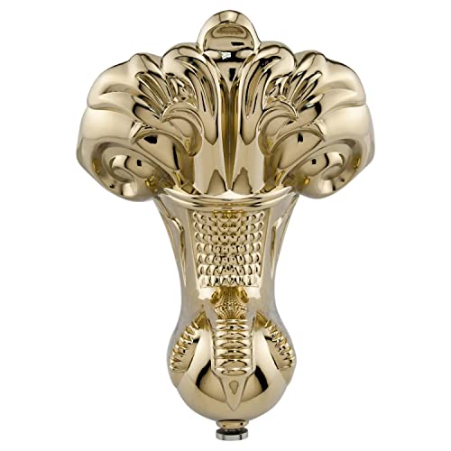 Signature Hardware 946174-63-T Rosalind 63" Acrylic Soaking Clawfoot Tub with Pre-Drilled Overflow Hole, Imperial Feet and Tap Deck