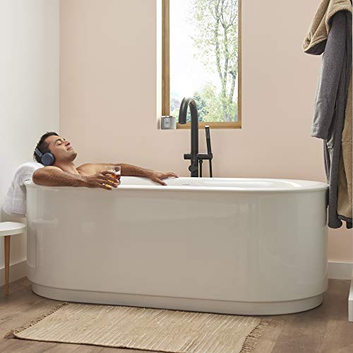 American Standard T064951.243 Contemporary Round Freestanding Tub Filler for Flash Rough-in Valve, Matte Black