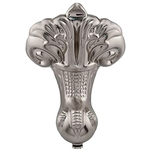 Signature Hardware 946174-63-T Rosalind 63" Acrylic Soaking Clawfoot Tub with Pre-Drilled Overflow Hole, Imperial Feet and Tap Deck