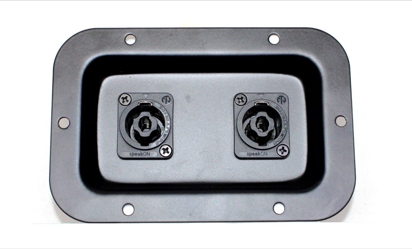 (2) Two Genuine Neutrik NL4MPXX Dual SpeakON Jack Plates for Speakers