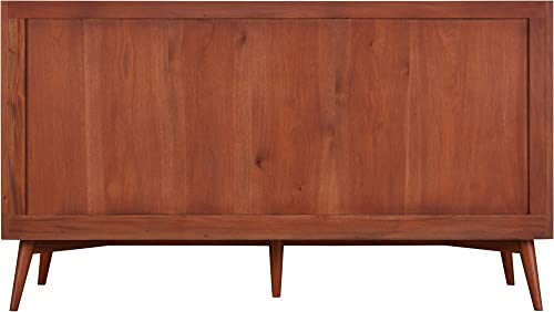 Signature Hardware 953364-60-UM-0 Novak 60" Free Standing Double Vanity Set with Mahogany Cabinet, Vanity Top and Oval Undermount Vitreous China Sink