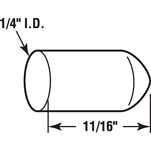 Prime-Line EP 11323 Wire Shelf End Caps, 1/4 inch Inside Diameter, Vinyl, White in Color, 20 count