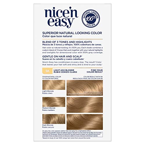 Clairol Nice'N Easy Creme 9A Light Ash Blonde (Pack of 3)