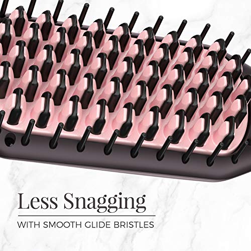 Remington Remington pro pearl full size ceramic heated smoothing brush purple cb7400p, Black