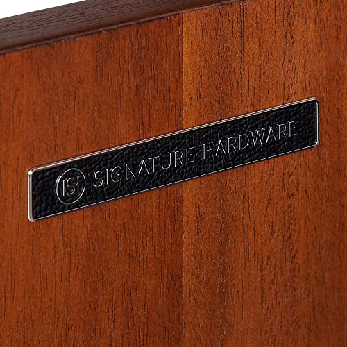Signature Hardware 953364-60-UM-0 Novak 60" Free Standing Double Vanity Set with Mahogany Cabinet, Vanity Top and Oval Undermount Vitreous China Sink