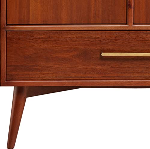 Signature Hardware 953364-60-UM-0 Novak 60" Free Standing Double Vanity Set with Mahogany Cabinet, Vanity Top and Oval Undermount Vitreous China Sink