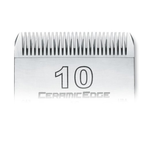 Andis β 64315, Ceramic Edge Detachable Pet Clipper Blade β Carbon-Infused Steel with Sharp Cutting Tech, Runs Cooler & Stays Sharper, Resists Rust & Heat, Size-10 - Fits AG, AGC & BDC Series, Chrome