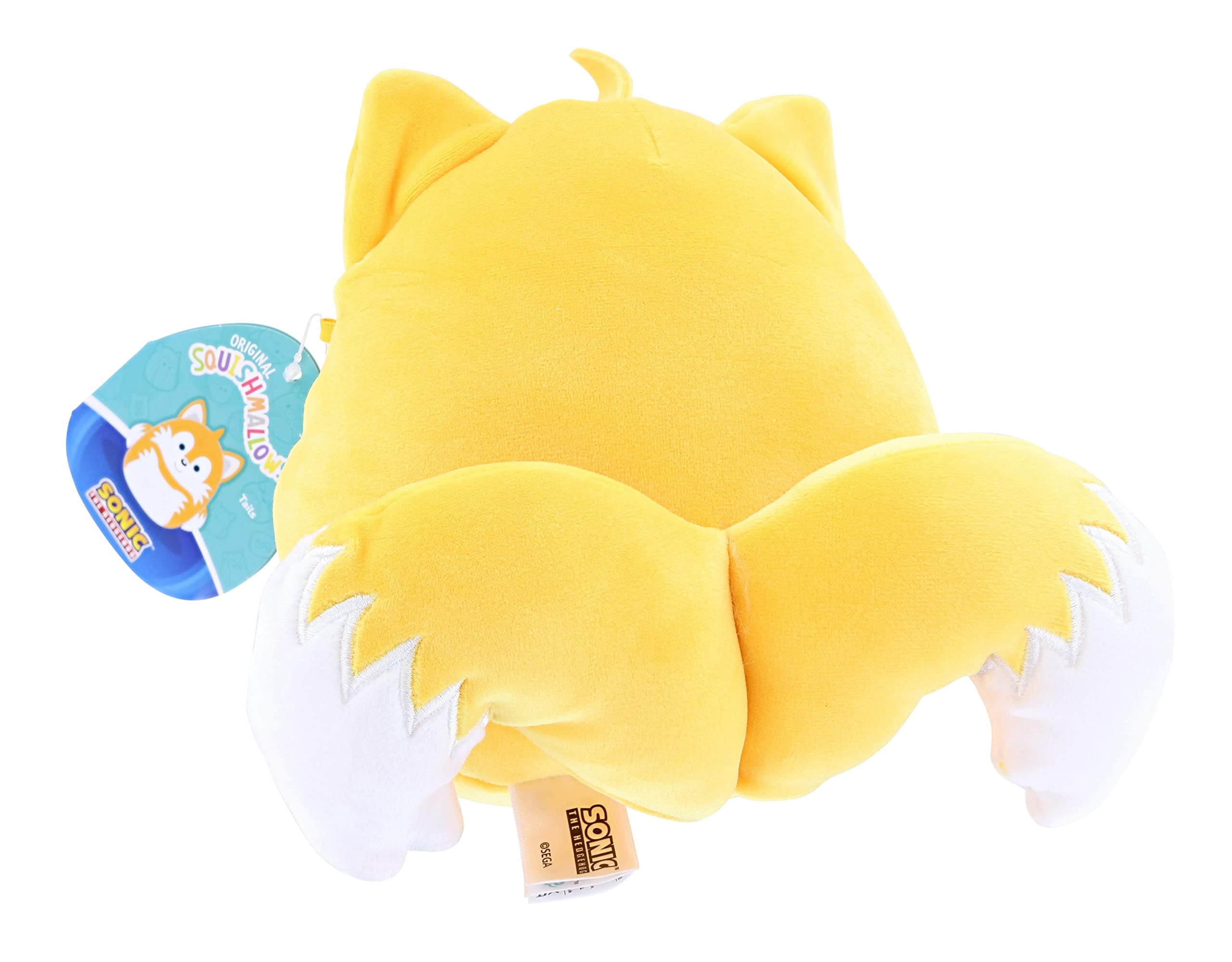 Squishmallows Kellytoy SEGA Sonic, Knuckles, Tails, Shadow Plush Toy (7'' Sonic The Tails),Blue (sqgq00011)