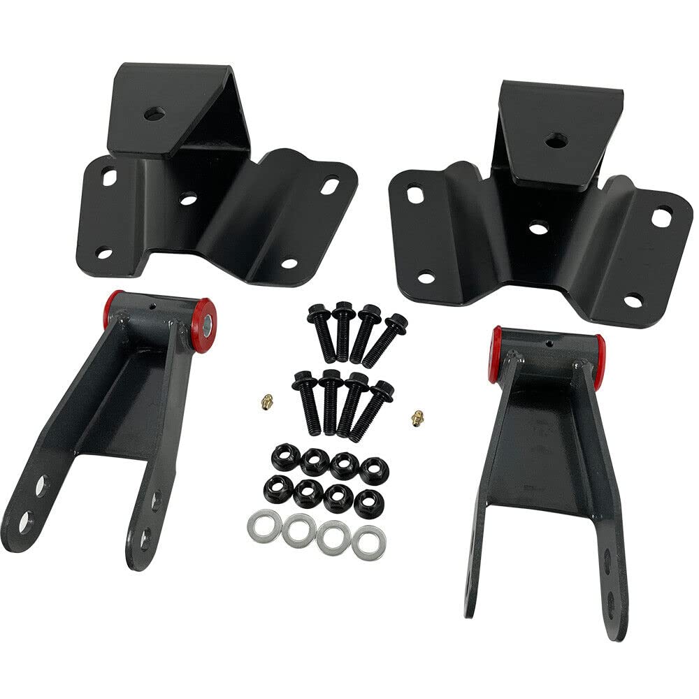 YANGCAN 4" Drop Kit Leveling Lowering Shackles Hangers Compatible with Ford F150 F100 1973-1996