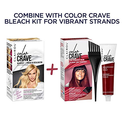 Clairol Color Crave Semi-Permanent Hair Dye, Scarlet Hair Color, 1 Count