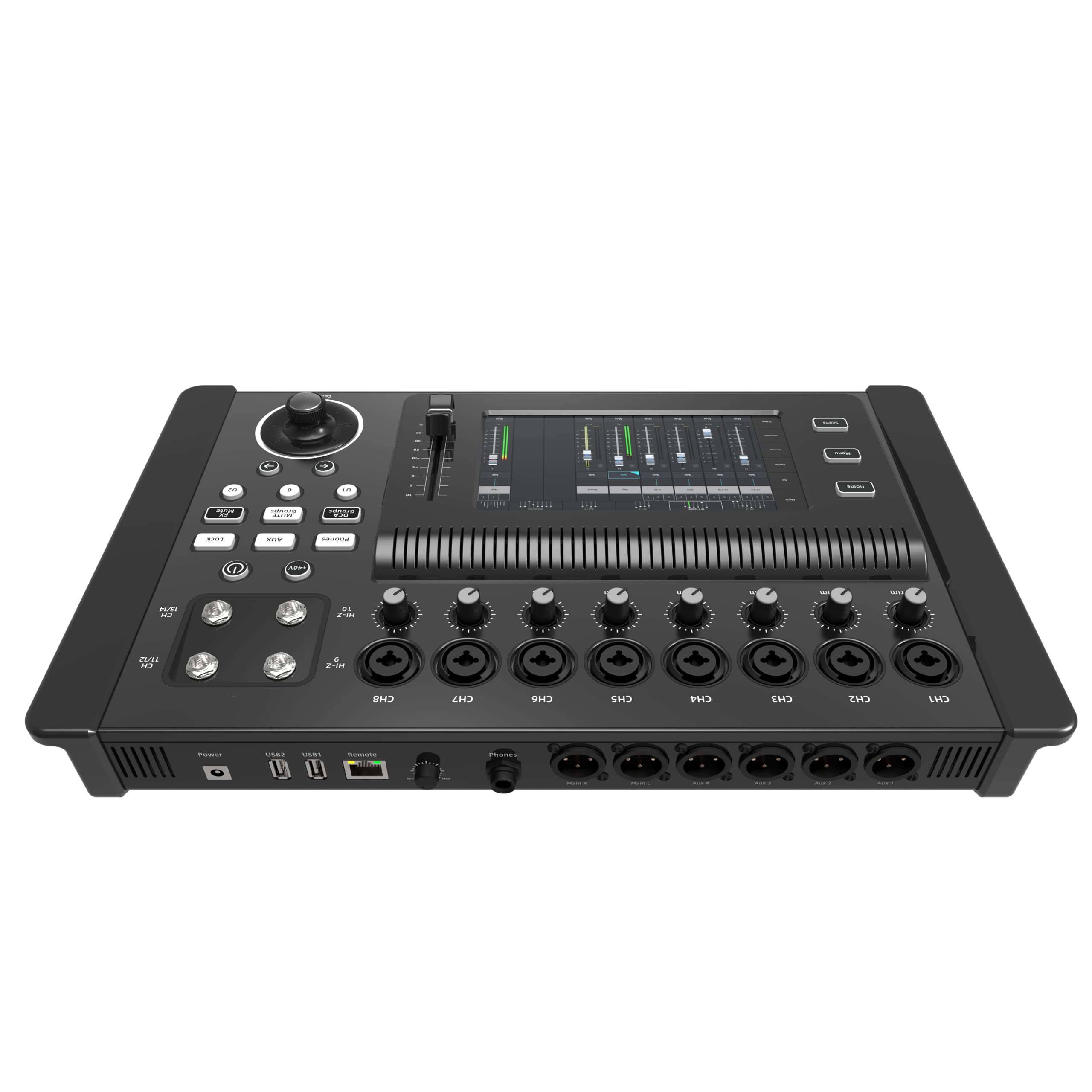 PSG AUDIO DM-1608 14-Channel 4-Aux Out Portable Touchscreen Digital Mixer App control for iPad, Android Tablet, PC, Laptop, with Integrated Wi-Fi, built-in effect engine (Designed in USA)