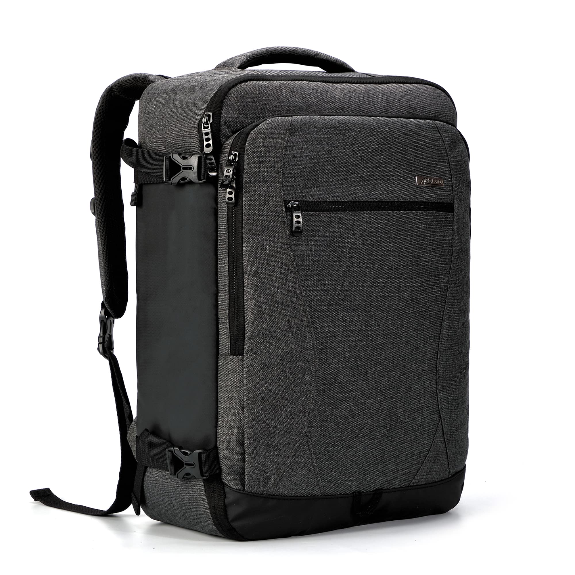 aigorun Travel Backpack for Men Women 17 Inch Laptop Backpack Airline Approved Carry on Backpack Large 38L Luggage Waterproof Expandable Lightweight Business Travel Bag,Black