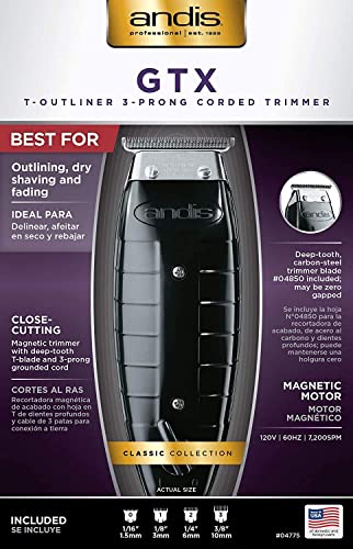 Andis 4775 GTX T-Outliner Trimmer, Black