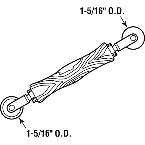 Prime-Line P 7843 Flat Screen Spline.315 inch, Black in Color & P 7505 Screen Rolling Tool β A Must Have Tool for Installing Window and Door Screens β Spline Roller with Wood Handle and Steel Wheels