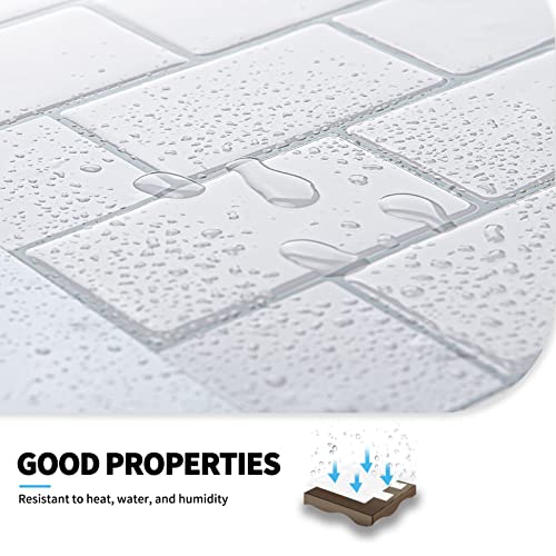 Art3d 10-Sheet Peel and Stick Tile Backsplash - 12"x12" Premium Kitchen Backsplash Peel and Stick Tile, Bright White