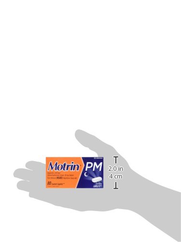 Motrin PM Caplets, 200 mg Ibuprofen & 38 mg Sleep Aid, Nighttime Relief for Minor Pains, 80 ct.