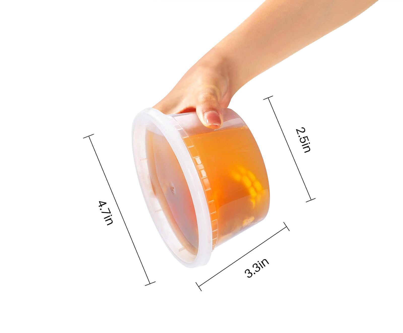 EDI [12 OZ, 25 Sets] Plastic Deli Food Storage Containers with Airtight Lids | Microwave-, Freezer-, Dishwasher-Safe | BPA Free | Heavy-Duty | Meal Prep | Leakproof | Recyclable