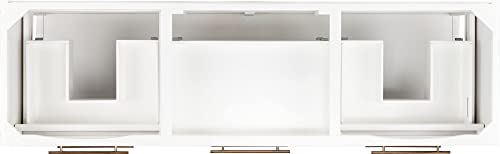 Signature Hardware 953332-72-RUMB-8 Robertson 72" Free Standing Double Vanity Cabinet Set with Mahogany Cabinet, Vanity Top and Rectangular Undermount Sinks - 8" Faucet Holes