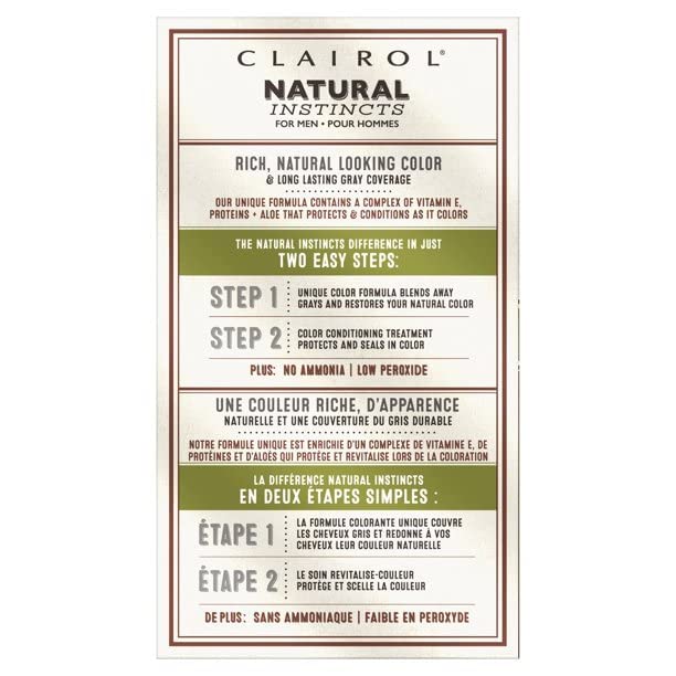 Clairol Natural Instincts for Men Hair Color, Brown Black (M17)