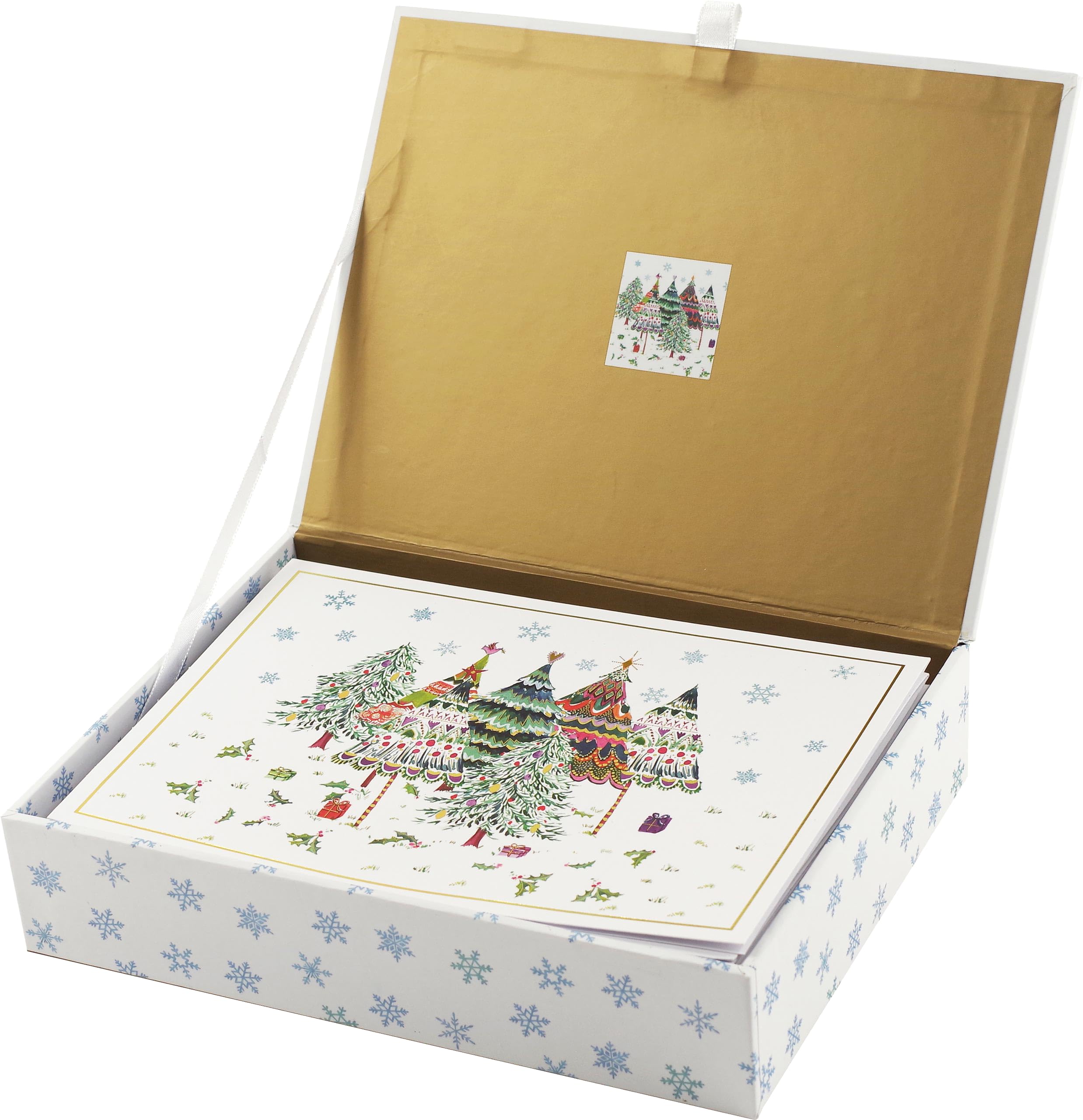 Merry Evergreens Deluxe Boxed Holiday Cards (20 Cards and 21 Envelopes) (English and Italian Edition)