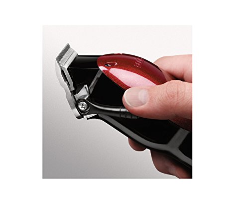 Andis 66215 Professional Envy Hair Clipper β High-Speed Adjustable Carbon-Steel Blade with Powerful Motor, 7200 Cutting Strokes Per Minute, Hanger Loop with Balanced Clipper Red & Black