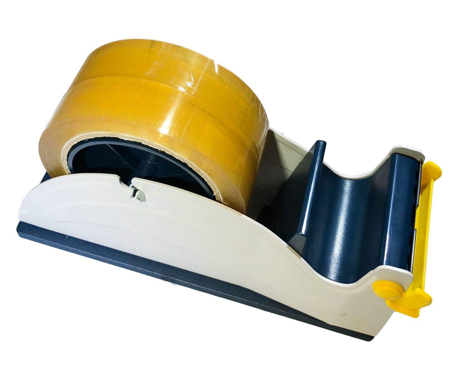 Excell ET-227 Blue/Grey Premium Twin-Roll Steel Desk Top Dispenser: 2 in. Wide (3 in. core)