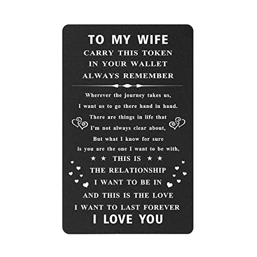 TGCNQ Wife Gifts To My Wife Wallet Card - Romantic Gifts for Wife for Mother's Day Christmas Valentines