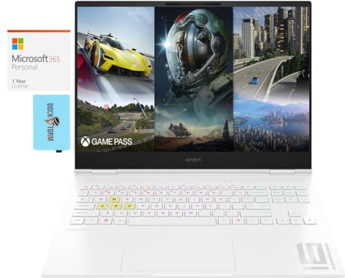 HP OMEN Transcend 16 Gaming Laptop (Intel i9-13900HX 24-Core, 64GB DDR5 5600MHz RAM, 2TB PCIe SSD, GeForce RTX 4070, 16.0" 240 Hz Win 11 Pro) with MS 365 Personal, Dockztorm Hub