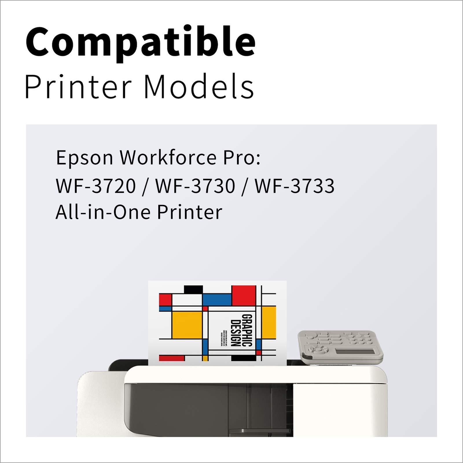 702XL LemeroUexpect Remanufactured Ink Cartridges Replacement for Epson 702XL 702 XL T702XL for Workforce Pro WF-3720 WF-3730 WF-3733 Printer Black Cyan Magenta Yellow, 5P