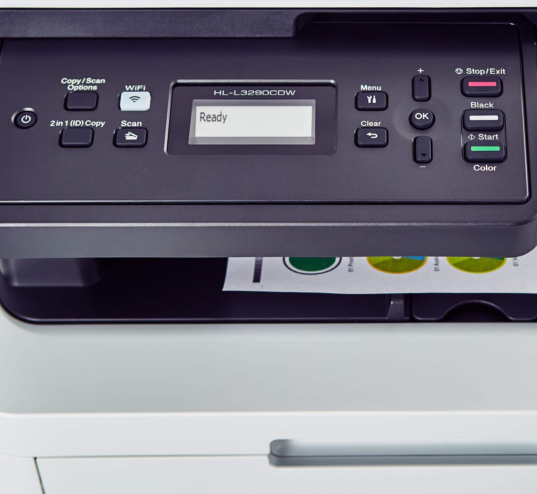 Brother HL-L3290CDW Wireless Compact Digital Color Laser All-in-One Printer, Print Scan Copy, Duplex Printing- 600 x 2400 dpi, 25ppm, 250-sheet, Works with Alexa - Bundle with JAWFOAL Printer Cable.