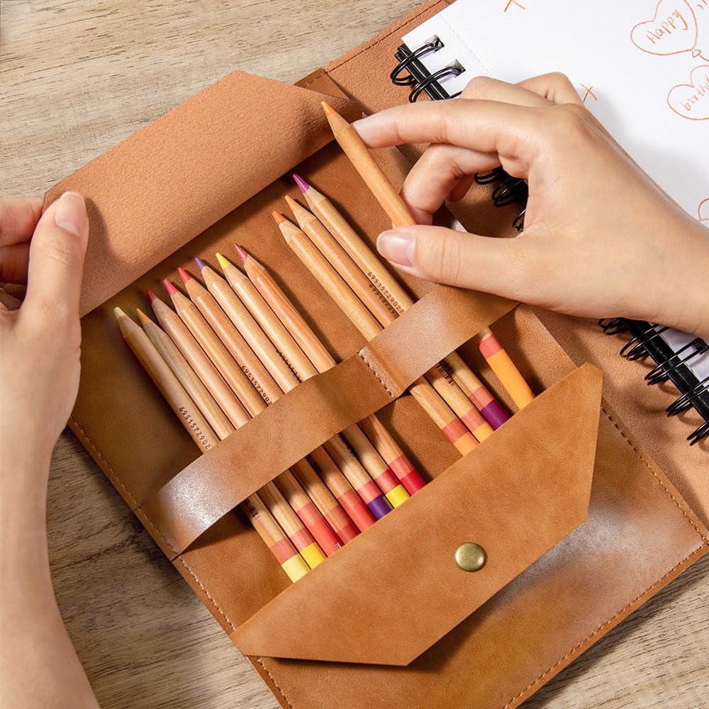 Personalized Name Leather Sketchbook Cover Large for A5 Handmade Artists Gifts Sketch Pad Cover | Sketch Book Cover Personalized Gift for Painter Leather Journal Notebook Cover Art Tools Case Cover