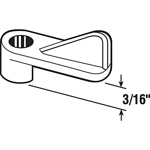 Prime-Line L 5720 Plastic Screen Clips, 3/16 inch Offset, Plastic, Black, With Fasteners,(12-pack)