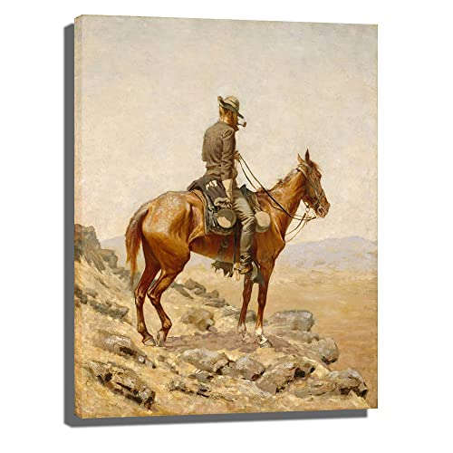 Frederic Remington - The Lookout Print Poster Vintage Painting Canvas Prints Wall Art Painting Posters and Prints Wall Decor Cuadros(Unframed/With Framed） (Unframed,16x22inch)
