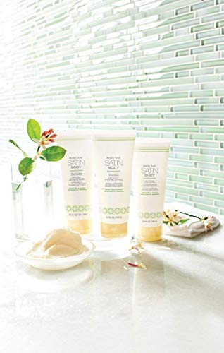 Mary Kay Satin Body Shea Set - Revitalizing Scrub, Indulgent Wash and Silkening Lotion 6.5 oz. / 185 g