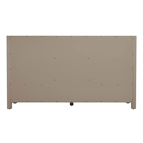 Signature Hardware 953328-60-RUMB-8 Radke 60" Free Standing Double Vanity Cabinet Set with Mahogany Cabinet, Vanity Top and Rectangular Undermount Sinks - 8" Faucet Holes