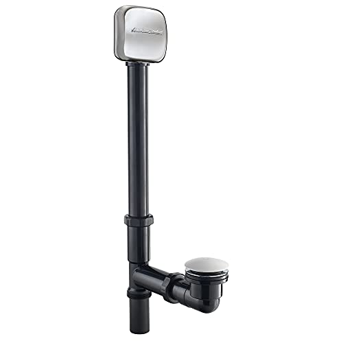 American Standard 2390202.021 Princeton 60x30-inch Apron-Front Bathtub Left Hand Drain in Bone with Deep Soak Drain in Chrome