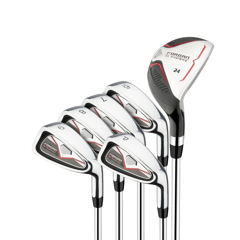 Forgan F100 Iron Set with Hybrid, Mens Left Hand, Steel Shafts by Forgan of St Andrews