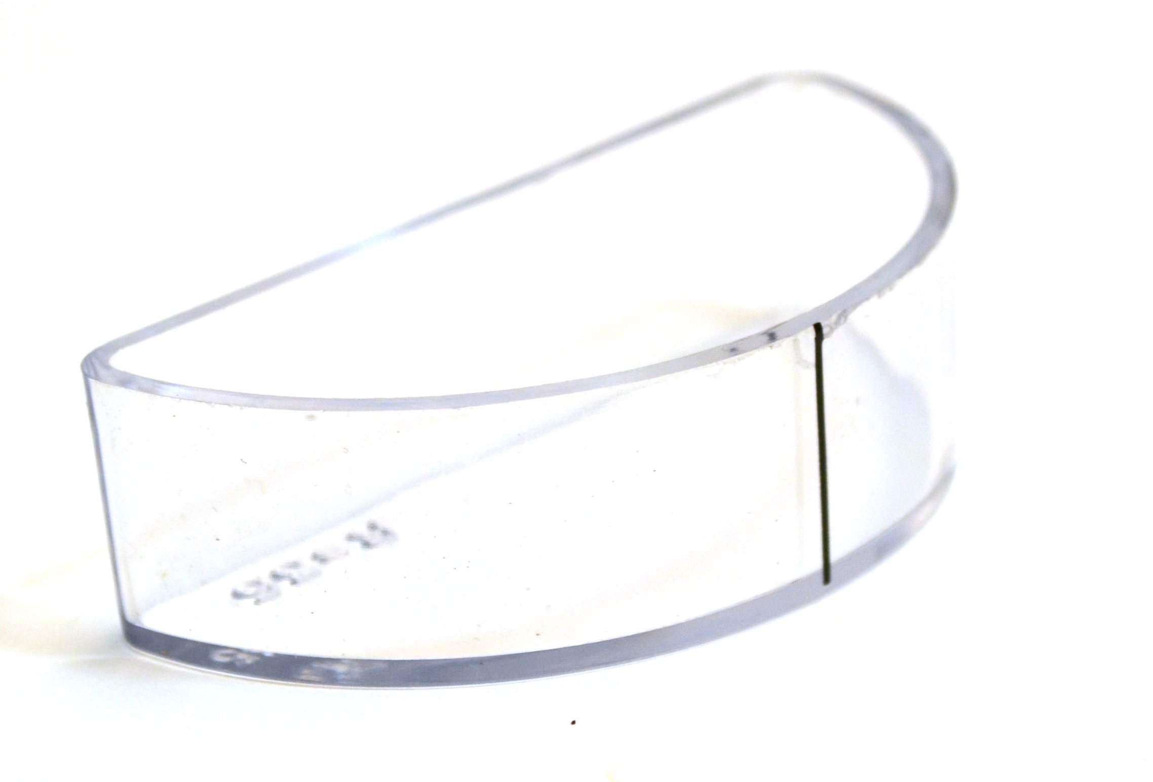 Eisco Labs Hollow Acrylic Semi Circle for study of index of refraction (3 X 1.5 X 1.75 Inch)
