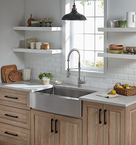 American Standard 18SB.9332200A.075 Pekoe 33X22-Inch Apron Sink With Grid And Drain, Stainless Steel