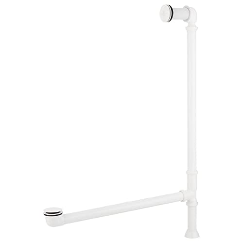 Signature Hardware 946173-69 Rosalind 69" Acrylic Soaking Pedestal Freestanding Tub with Pre-Drilled Overflow Hole