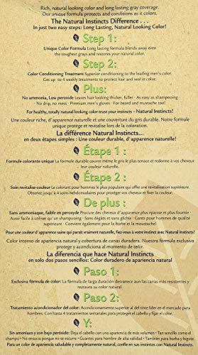 Clairol Natural Instincts Semi-Permanent Hair Dye for Men, M9 Light Brown Hair Color, Pack of 3