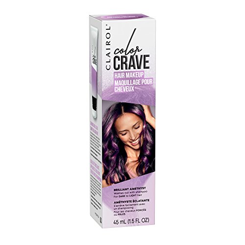 Clairol Color Crave Temporary Hair Color Makeup, Brilliant Amethyst Hair Color, 1 Count
